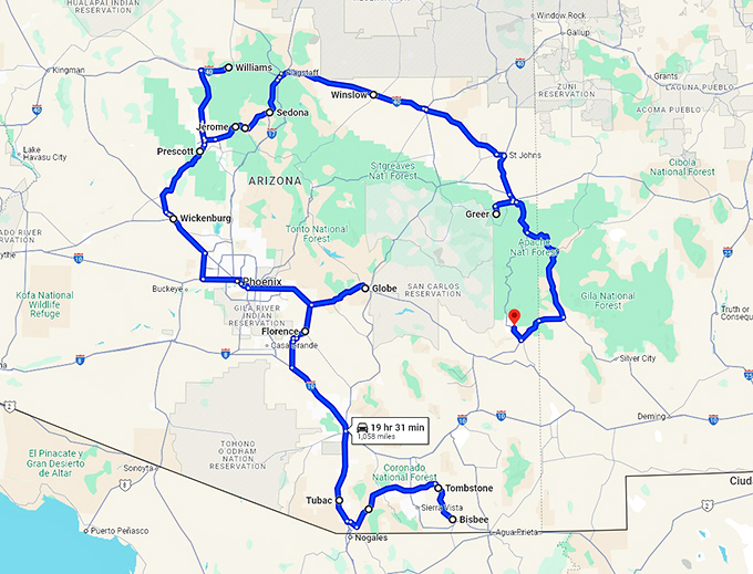 underrated towns arizona map