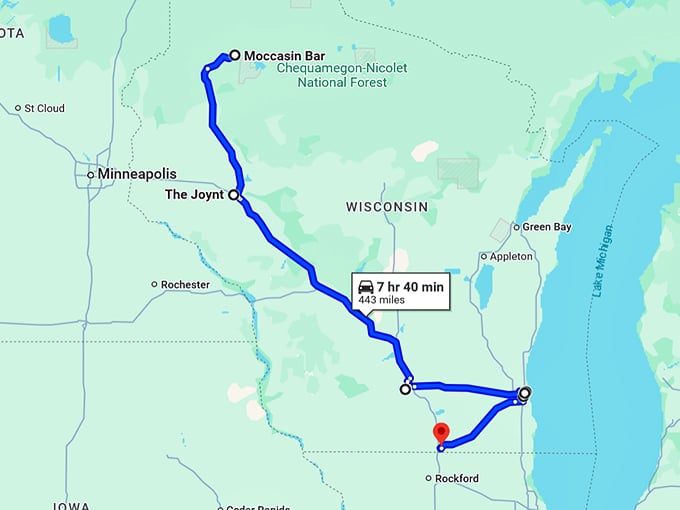 unique taverns wisconsin map