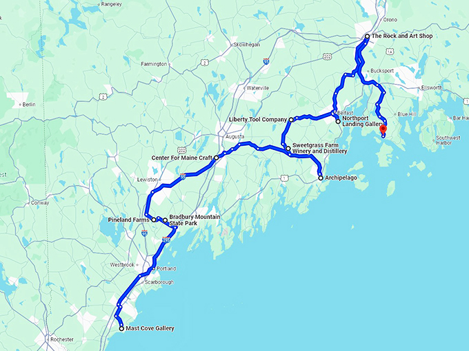 whimsical charming shops maine map