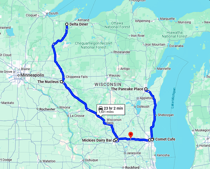 wisconsin local eateries map