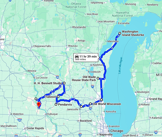 wisconsin most enchanting attractions map