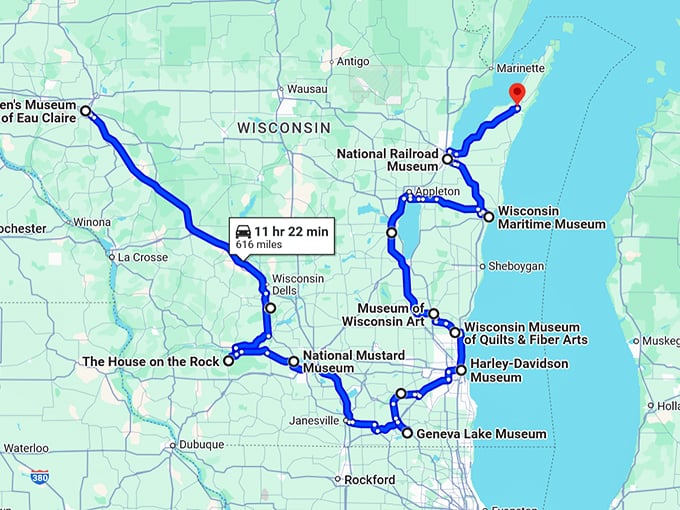 wisconsin unforgettable local museums map