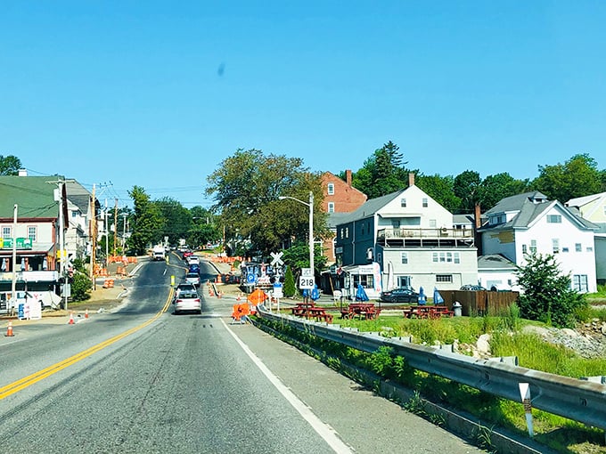 Welcome to Wiscasset: Where New England charm meets small-town quirk. This postcard-perfect scene could make even a lobster feel nostalgic for simpler times.