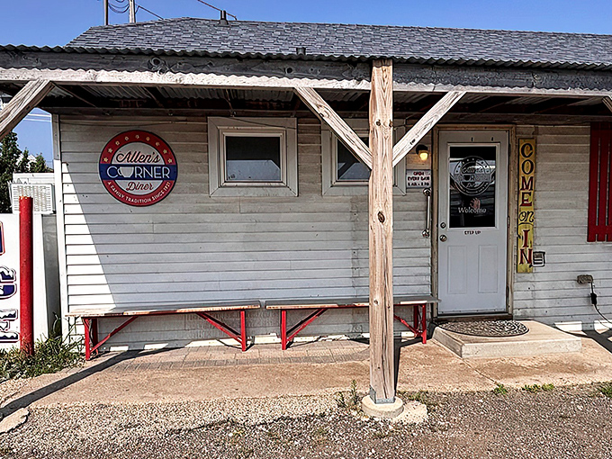 A slice of Americana, served with a side of nostalgia! Allen's Corner Diner stands proud, its red-trimmed facade a beacon for hungry souls and breakfast enthusiasts alike.