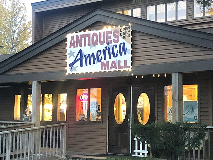 Step right up to Antiques America, where nostalgia comes gift-wrapped in a charming wooden exterior. This time capsule disguised as a mall is ready to transport you back to yesteryear!