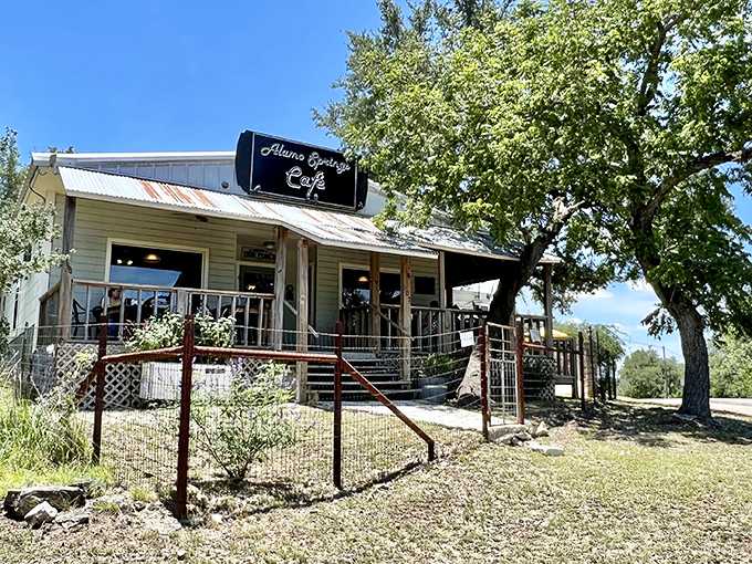 Welcome to burger paradise! Alamo Springs Caf&eacute;'s rustic charm is like a siren song for hungry travelers.