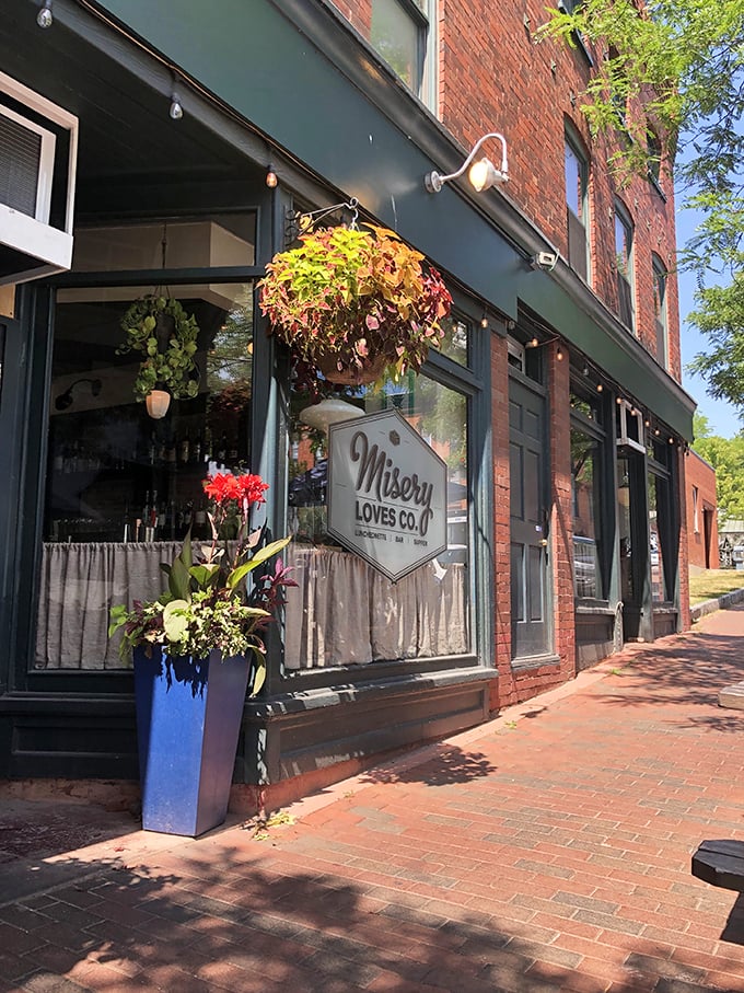 Misery loves company, and apparently, so does this charming storefront! Winooski's culinary gem beckons with its inviting facade and promise of comfort food delights.