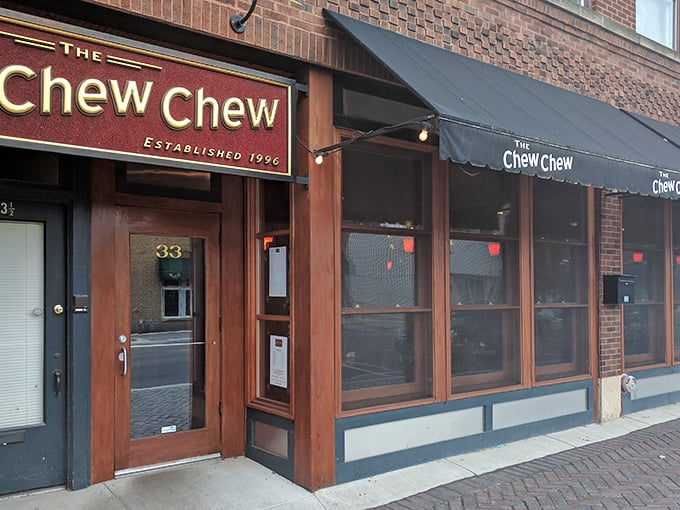 All aboard the flavor express! The Chew Chew's charming exterior promises a culinary journey that'll have your taste buds doing a happy dance.