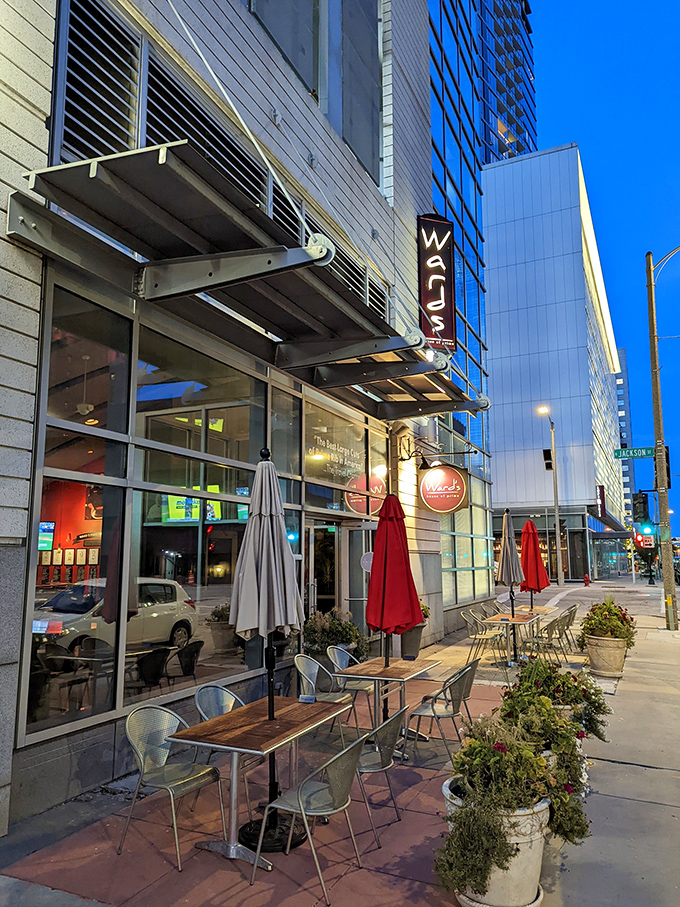 Welcome to meat paradise! Ward's exterior beckons like a siren song to steak lovers everywhere.