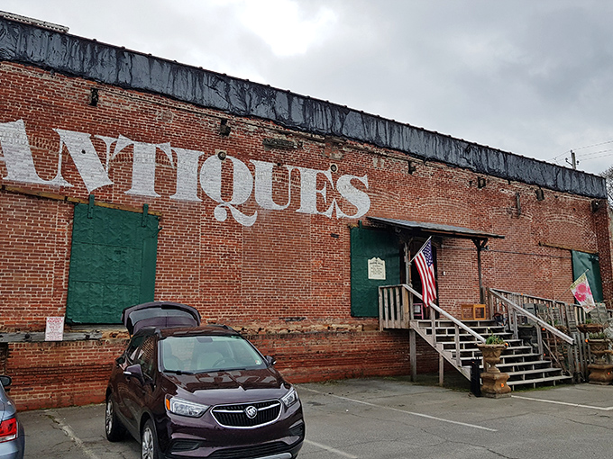 Welcome to the time machine! This brick behemoth isn't just an antique store; it's a portal to the past, waiting to be explored.