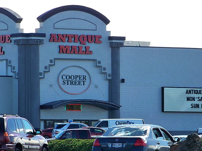 "Everything's bigger in Texas!" They weren't kidding. Cooper Street Antique Mall looms large, promising a treasure trove of nostalgia within its walls.