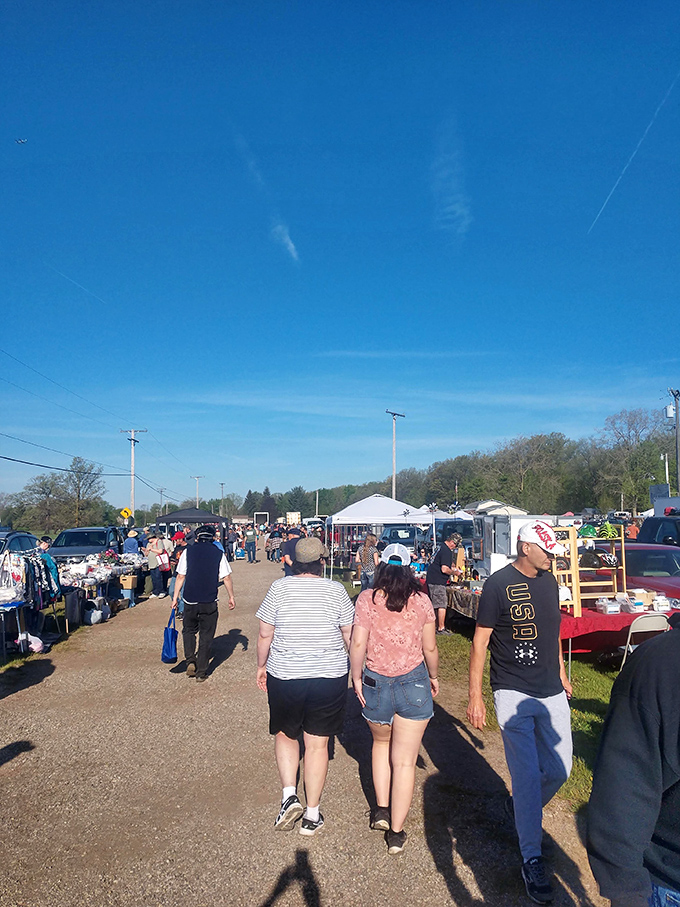 Holy parking lot, Batman! This view of Armada Flea Market looks like a treasure hunter's Mecca. Bring your walking shoes and a keen eye!