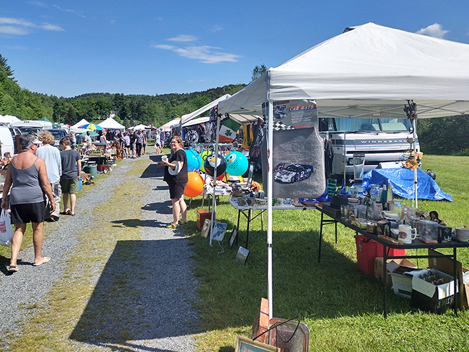 Welcome to treasure hunter's paradise! Tents stretch as far as the eye can see, promising hidden gems and quirky finds at every turn.