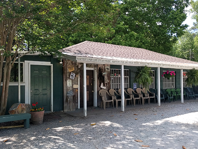 Welcome to Hunter's Steakhouse, where rustic charm meets carnivore's paradise. This green-clad gem is like a meaty oasis in the Georgia landscape.