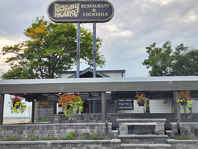 Welcome to flavor town! The Packing House's exterior promises a cozy retreat where comfort food reigns supreme and calories fear to tread.