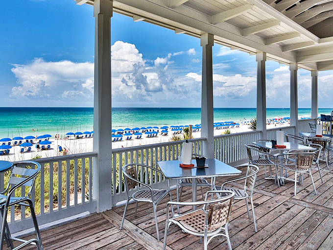 Seaside serenity meets culinary bliss! Bud & Alley's white-washed charm invites you to dine with a view that'll make your Instagram followers green with envy.