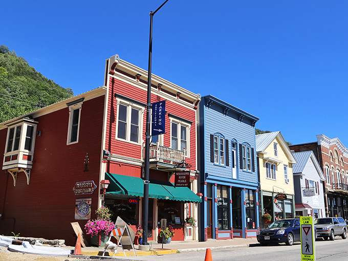 Welcome to Alma, where the buildings are as colorful as a bag of Skittles, and twice as sweet! This charming main street is like stepping into a Norman Rockwell painting come to life.
