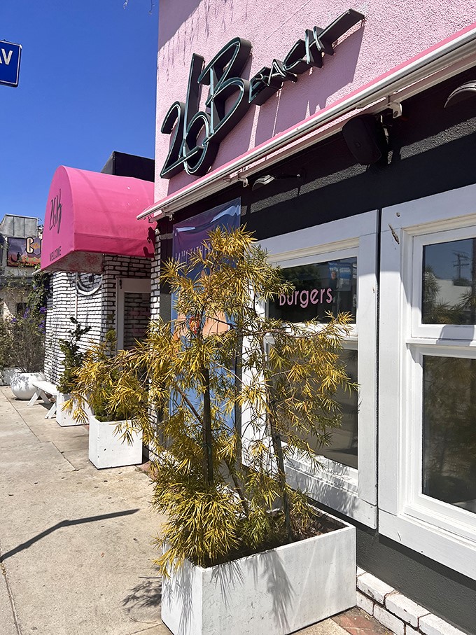 A pink-and-black beacon of culinary delight, 26 Beach stands ready to satisfy your wildest breakfast dreams and burger fantasies.