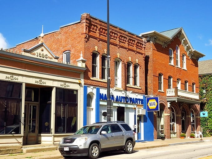 Welcome to Alma, where the buildings are as colorful as a bag of Skittles, and twice as sweet! This charming main street is like stepping into a Norman Rockwell painting come to life.