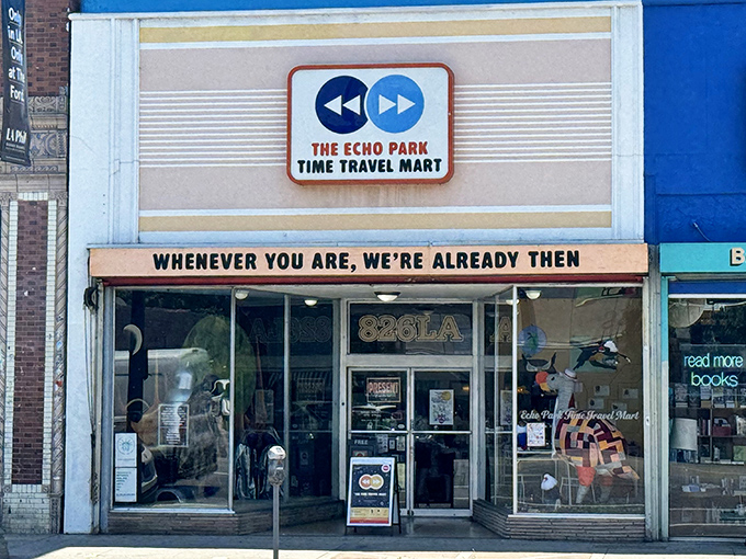 "Whenever you are, we're already then." Time travel's never been so convenient - or hilarious. Welcome to LA's quirkiest shop!