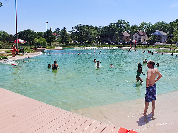 Welcome to aquatic nirvana! Webber Pool's crystal-clear waters and lush surroundings make you feel like you've stumbled into a secret oasis right in Minneapolis.