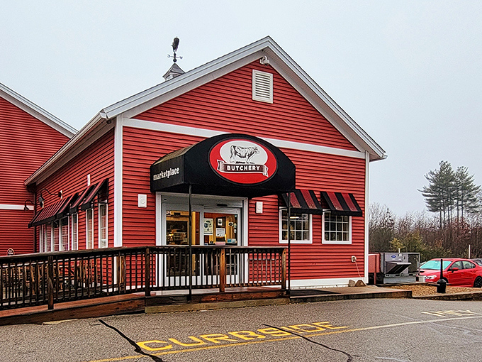 Red, rustic, and ready to rumble! This barn-like beauty houses a carnivore's paradise that'll make your taste buds do a happy dance.