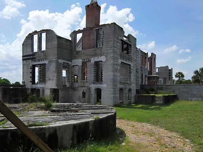 "Welcome to Dungeness Ruins": Crumbling walls whisper tales of Gilded Age opulence. This Georgia time capsule gives 'fixer-upper' a whole new meaning!