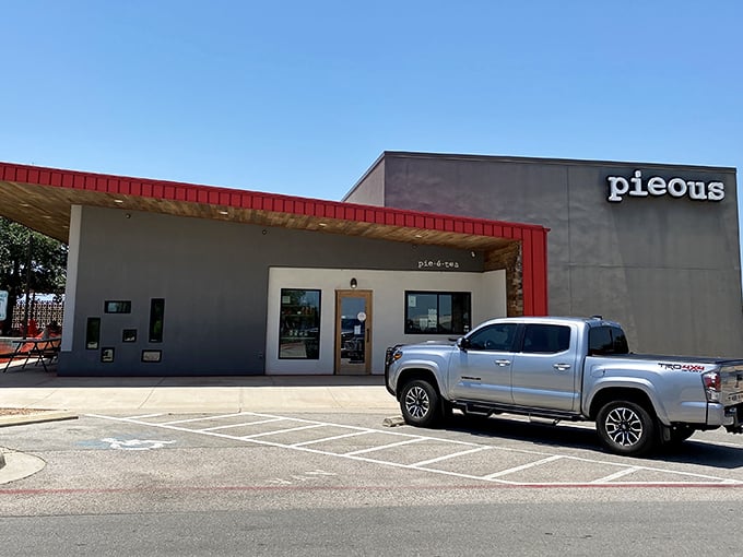 Pieous: Where dough dreams come true! This unassuming exterior hides a world of flavor that'll make your taste buds do a happy dance.