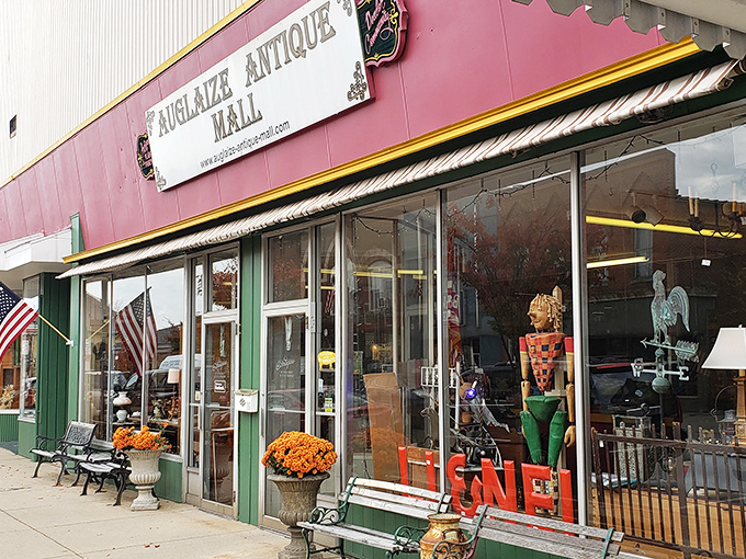 Step into a time warp! This pink palace of nostalgia is like your grandma's attic, if your grandma collected everything cool from the last century.