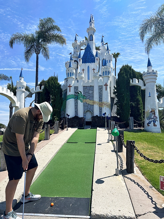 Fairytale meets mini-golf! This castle isn't just for show &ndash; it's your gateway to a world of putting perfection and childhood nostalgia.