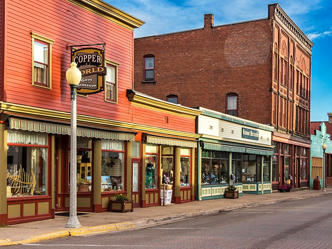 Step into Calumet's time capsule! This copper-clad Main Street is like a Norman Rockwell painting come to life, with a dash of Midwest charm and a sprinkle of mining town grit.