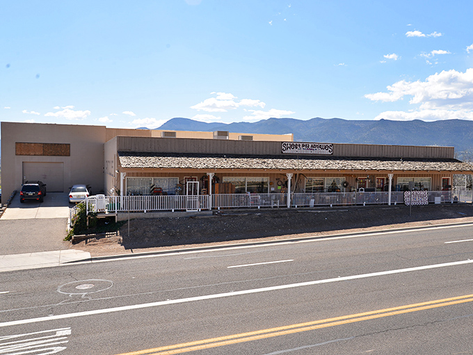 Welcome to the time machine! This unassuming exterior hides a treasure trove of nostalgia that would make Marty McFly's head spin.