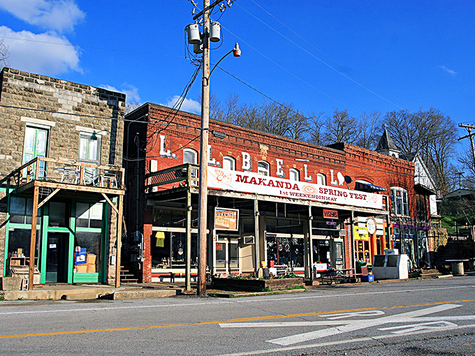 Step back in time on Makanda's main drag! This quaint street scene could be the set for a nostalgic movie, complete with charming storefronts and that unmistakable small-town vibe.
