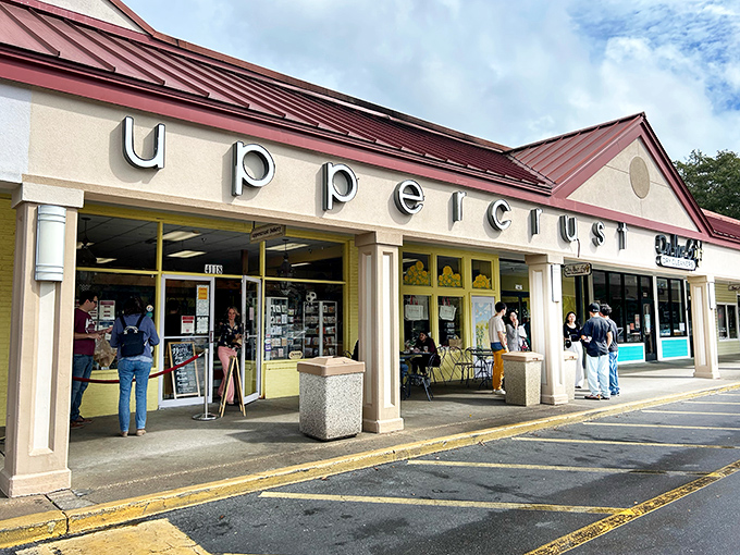 Sunshine and pastries: A match made in Florida heaven. Uppercrust's cheery yellow exterior promises a slice of Paris in Gator country.