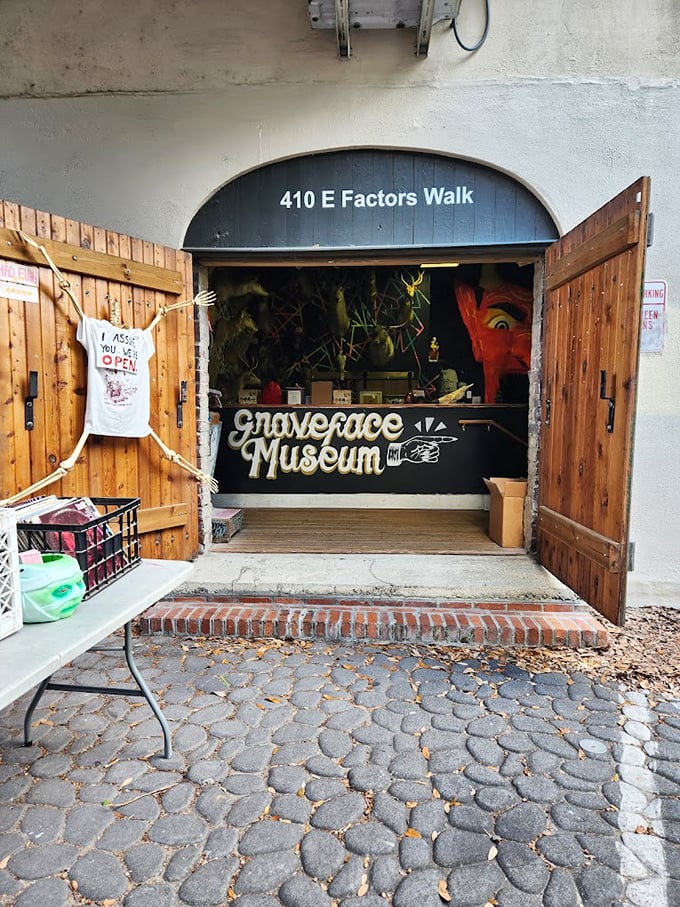 Welcome to the weird side! Graveface Museum's entrance is like a portal to another dimension, where curiosity and the macabre collide in delightful harmony.
