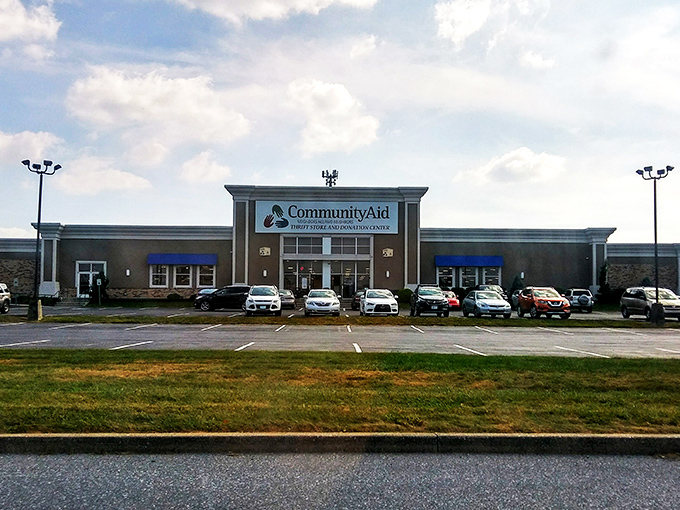 Welcome to the mothership of secondhand treasures! CommunityAid's exterior promises a universe of bargains waiting to be discovered inside.