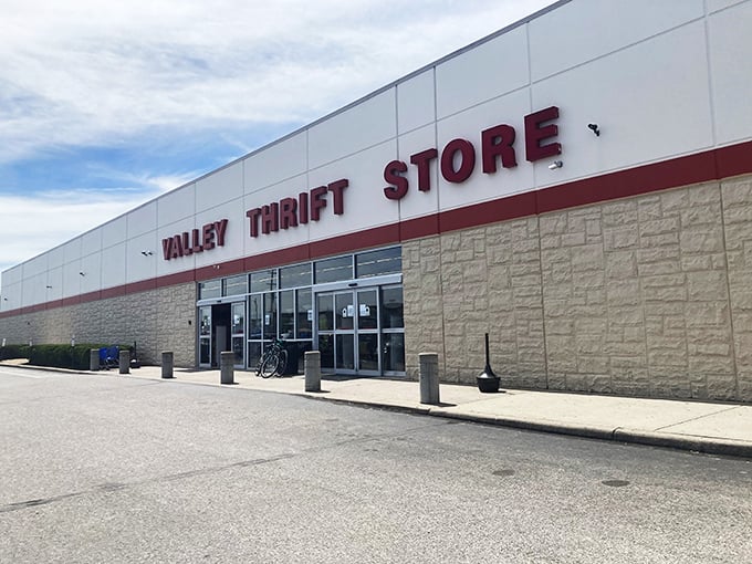 Welcome to the mothership of secondhand treasures! Valley Thrift Store's exterior promises a world of wonders within, like a portal to bargain heaven.