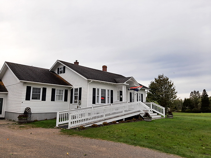 A chocolate lover's dream come true! This charming white house in Lubec, Maine, is like finding Willy Wonka's summer cottage.