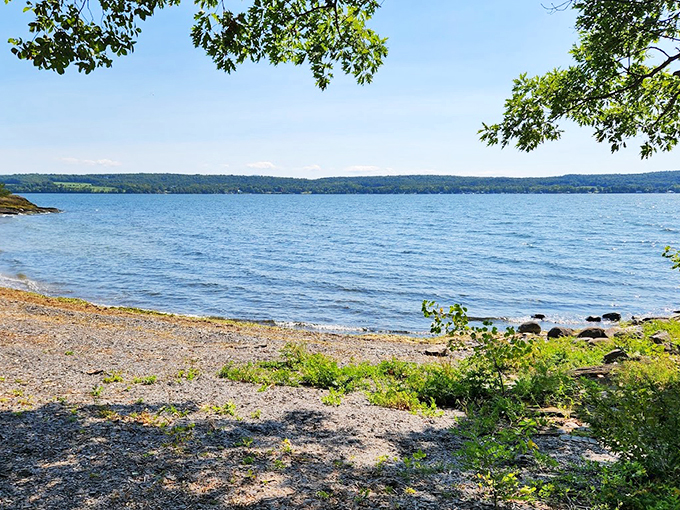 Nature's mirror: Lake Champlain reflects the sky so perfectly, you'll wonder if you're looking up or down. A view that'll make you forget your Instagram filters. 