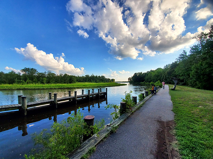 Mirror, mirror on the water: Martinak State Park's tranquil lake reflects the sky like nature's own Instagram filter. A serene escape that'll make you forget your phone exists.