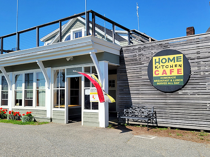A coastal gem with a side of sunshine! Home Kitchen Cafe's cheery exterior promises a warm welcome and hearty eats.