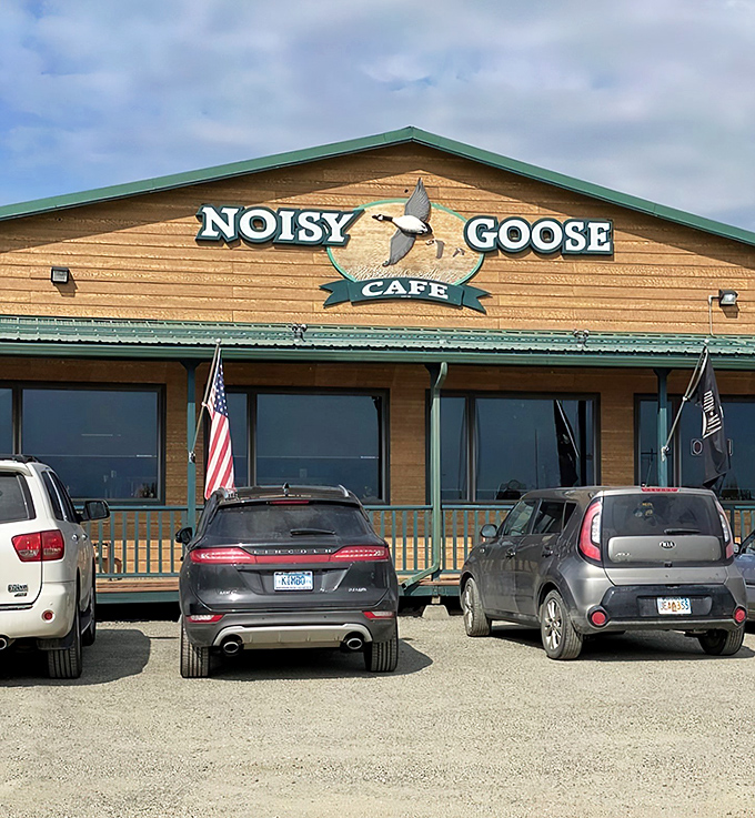 Welcome to The Noisy Goose, where rustic charm meets comfort food paradise. This wooden wonderland might just be Alaska's answer to Southern hospitality!