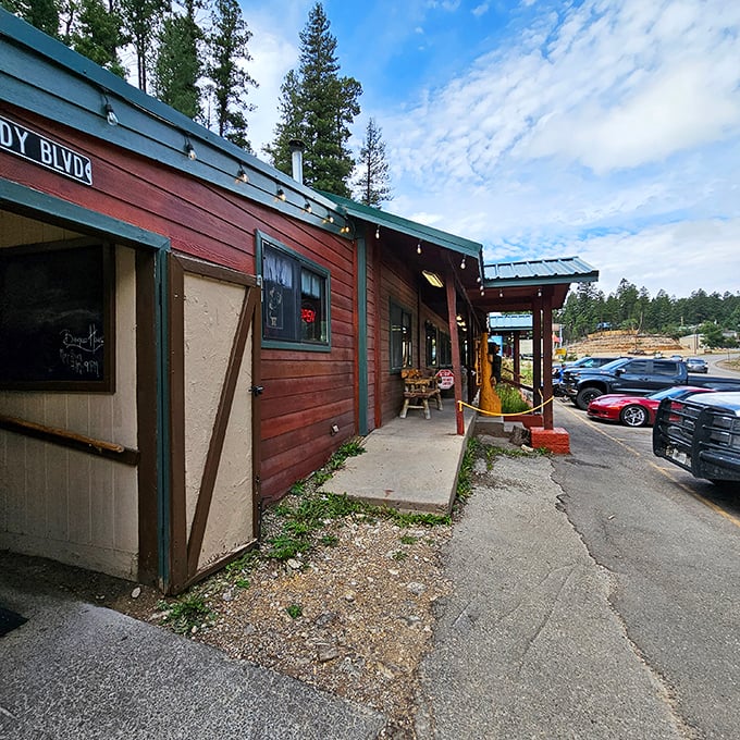 Rustic charm meets mountain magic! Big Daddy's Diner stands tall among the pines, a beacon of comfort food that's more inviting than a warm blanket on a chilly Cloudcroft evening.