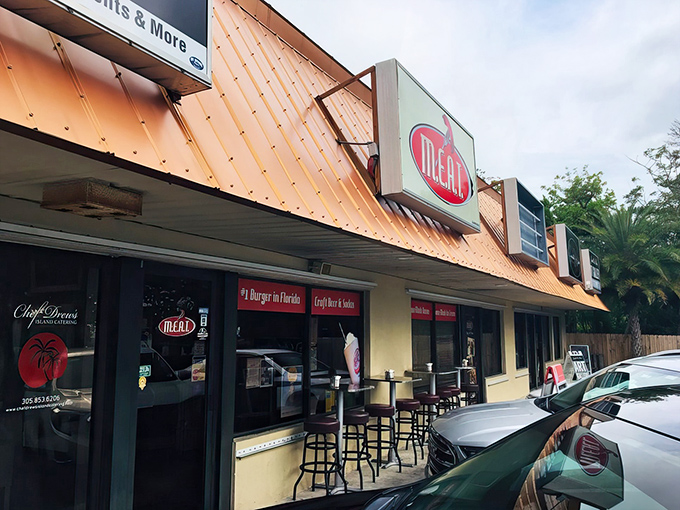 Welcome to meat paradise! MEAT Eatery's exterior promises a carnivore's dream come true, with a side of Florida sunshine.