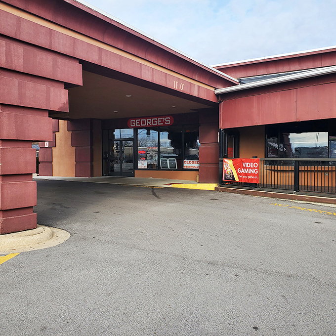 Pink palace or breakfast paradise? George's Family House Restaurant & Bar stands ready to satisfy your morning cravings, day or night.