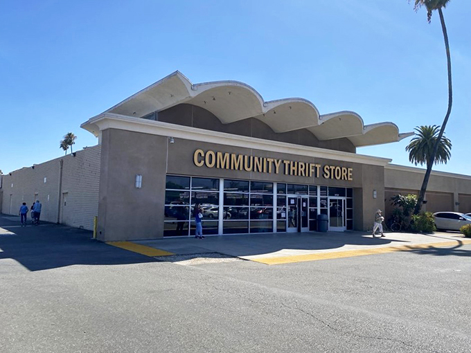 Welcome to the Taj Mahal of thrift stores! This architectural marvel houses more treasures than you can shake a vintage feather duster at.