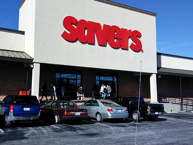 Welcome to Savers, where one person's castoffs become another's treasures. This unassuming exterior hides a world of wonder waiting to be explored.