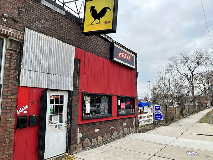 Welcome to Feed, where the rooster rules and the chicken reigns supreme! This unassuming exterior hides a world of flavor waiting to be discovered.
