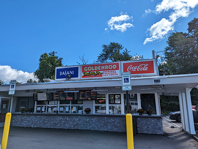 Welcome to the Goldenrod, where nostalgia meets flavor! This unassuming yellow building houses some of New Hampshire's most legendary fried chicken.