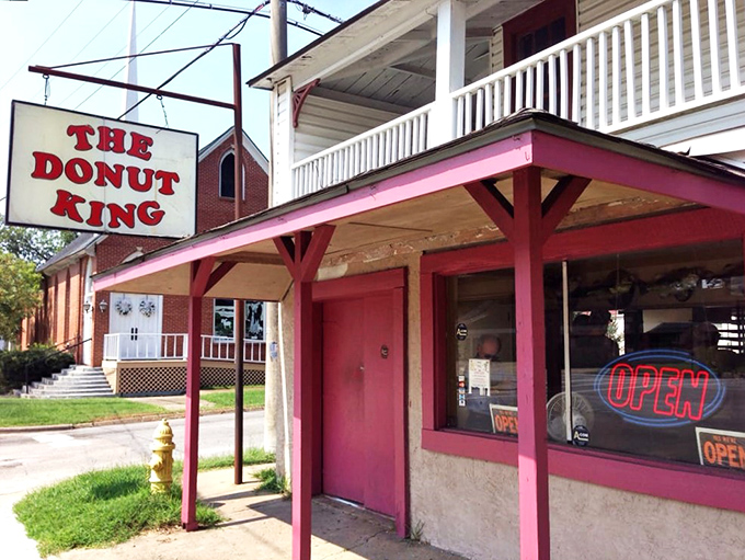 A beacon of sugary hope! The Donut King's unassuming exterior belies the sweet treasures within, like a culinary TARDIS for your taste buds.